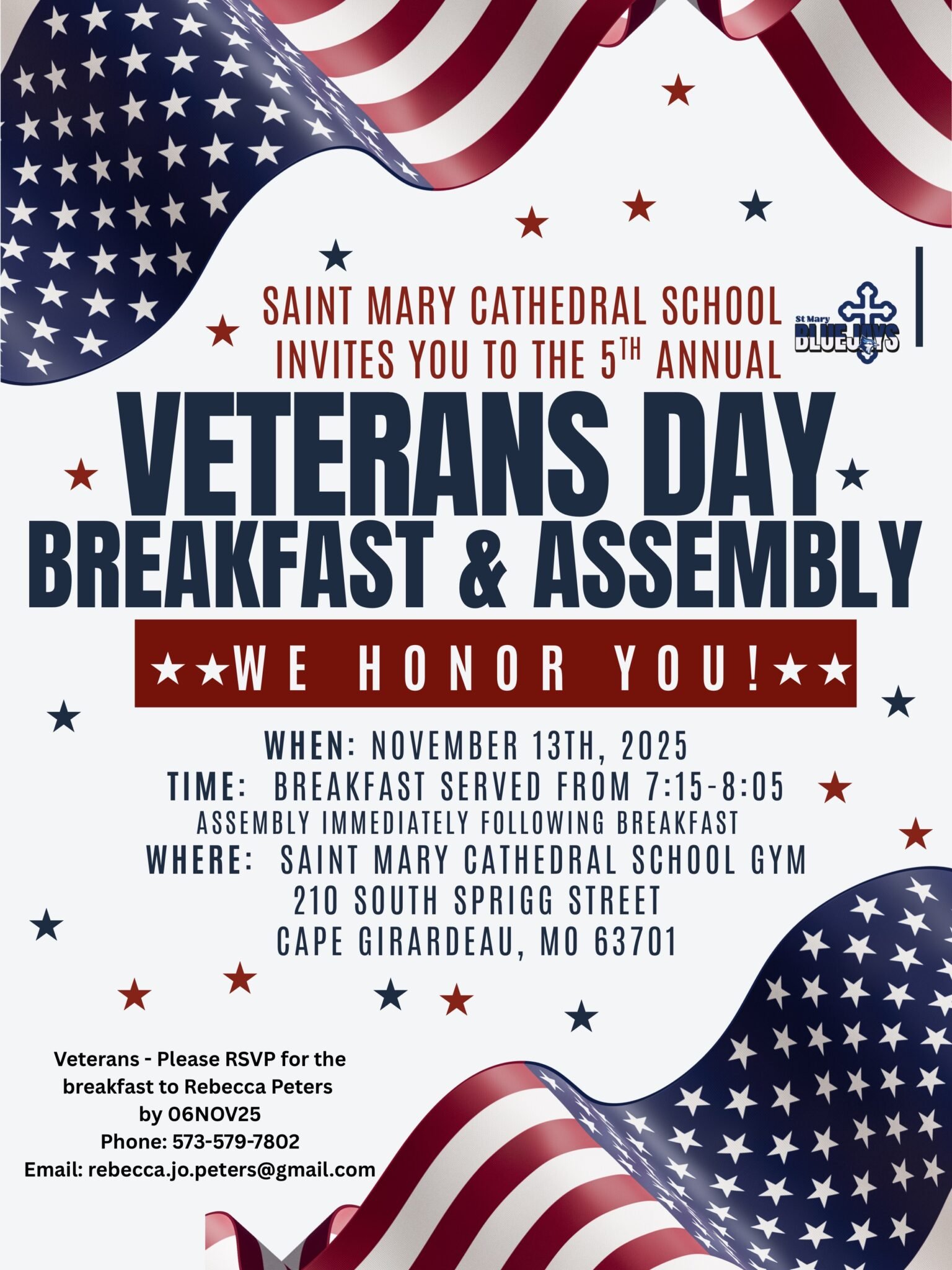 Veterans Day Breakfast & Assembly – St. Mary Cathedral School